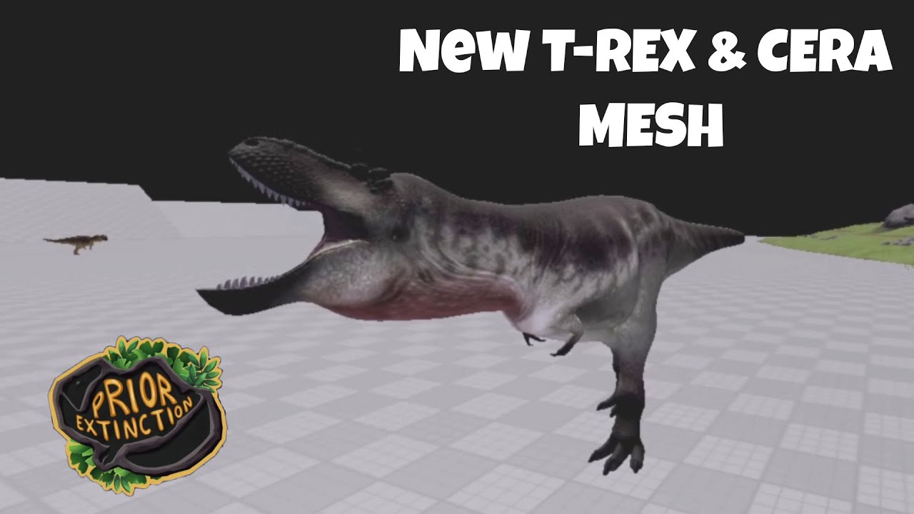 Prior Extinction T-rex and Ceratosaurus new MESH demo!! - YouTube