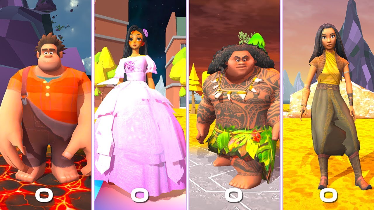 Ralph Vs Isabela Vs Maui Vs Raya in DANCE Arena | Wreck It Ralph ...
