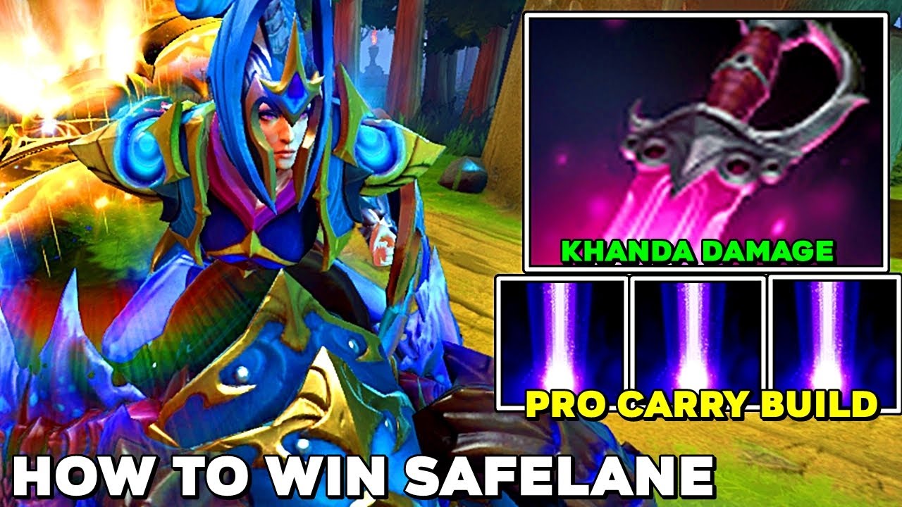 HOW TO WIN SAFELANE [ Luna ] Khanda Damage Pro Carry Build - Dota 2 Pro Ranked Gameplay - YouTube