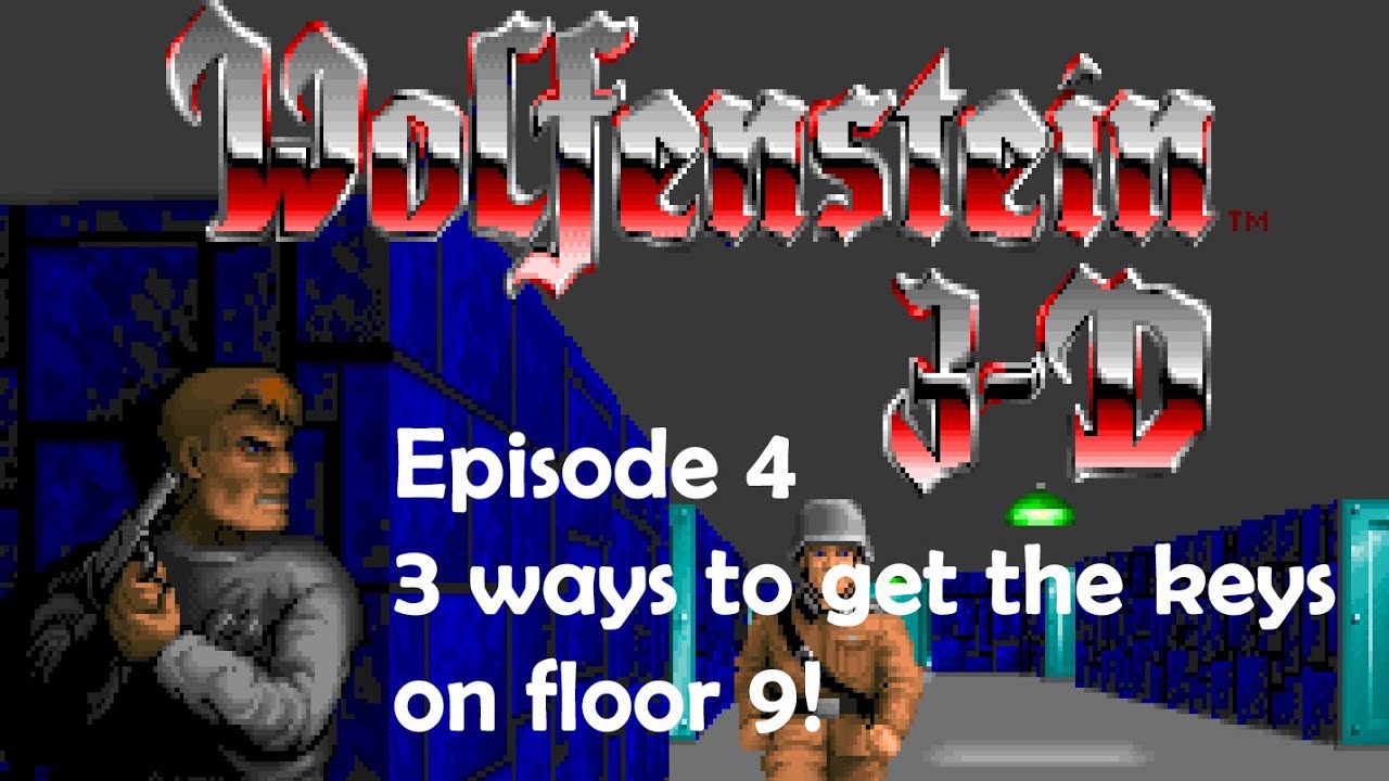 Wolfenstein 3D - Three ways to get the keys in Episode 4 Floor 9 - YouTube