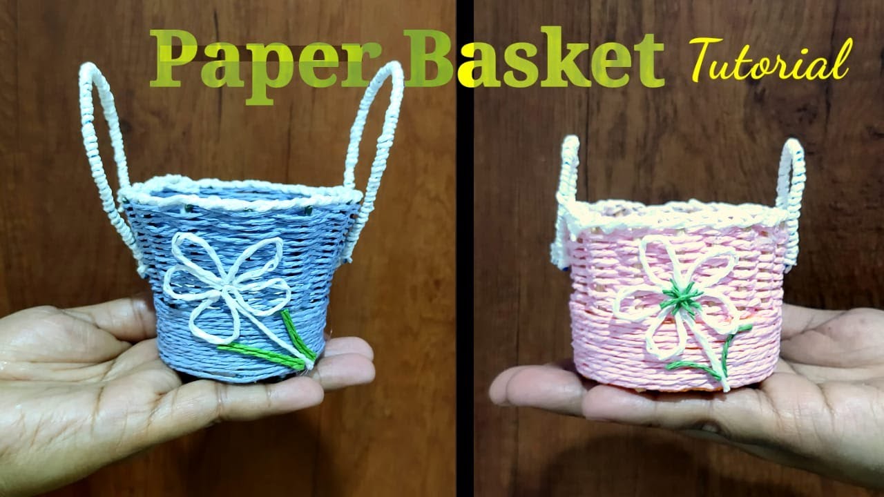 Paper basket tutorial | easy paper basket | DIY paper basket | handmade ...