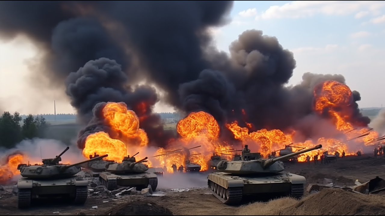 Look what happened! 3 German Leopard tanks destroy 27 Russian tanks on ...