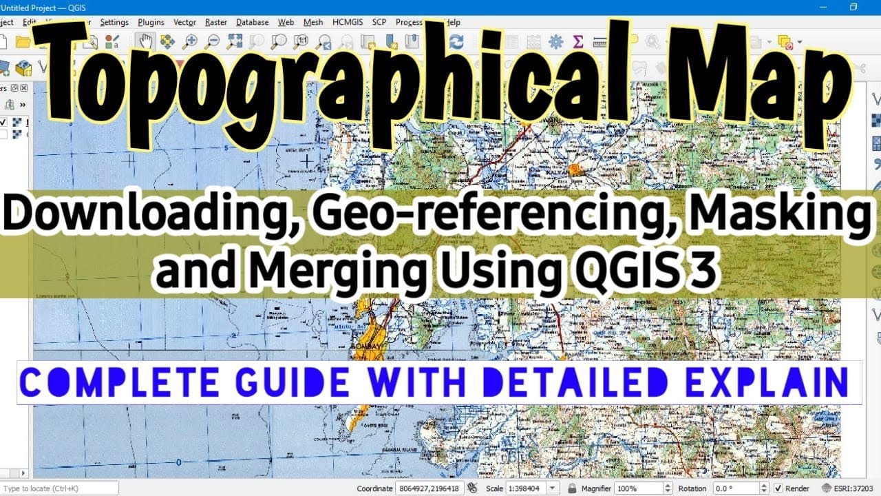 Topographical Map Downloading, Geo-referencing, Masking and Merging ...