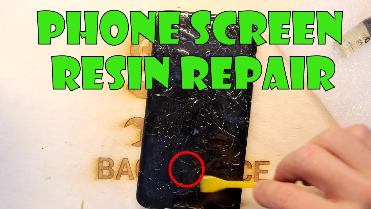Epoxy resin phone screen repair - YouTube