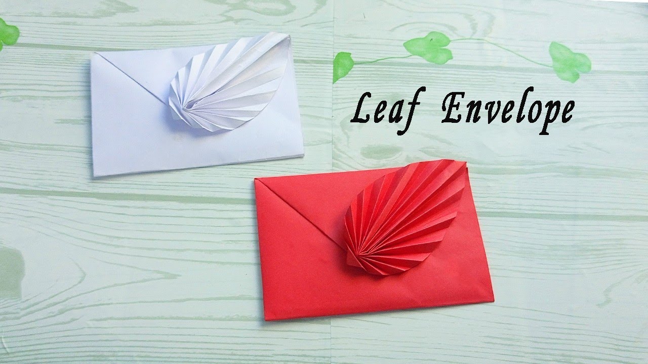 leaf envelope/ paper leaf envelope/ paper craft/ How can we make crafts ...