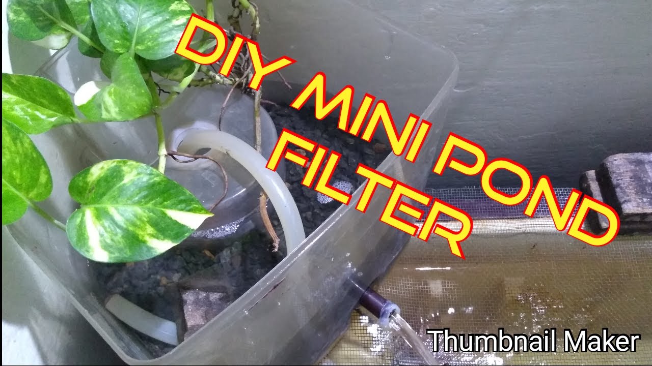 DIY mini pond filter without plastic medium - YouTube