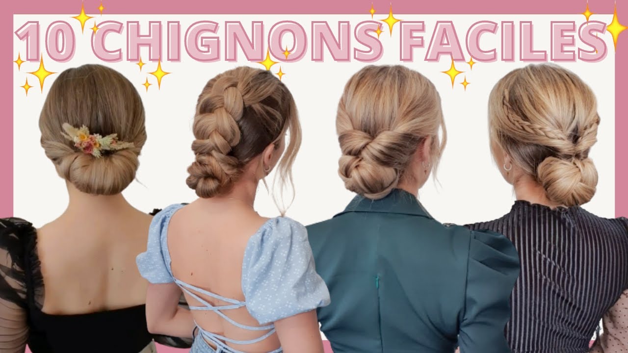😍 10 DIY CHIGNON CHEVEUX LONG 😍 NOUVELLE COIFFURE MARIAGE 😍 ASTUCE ...