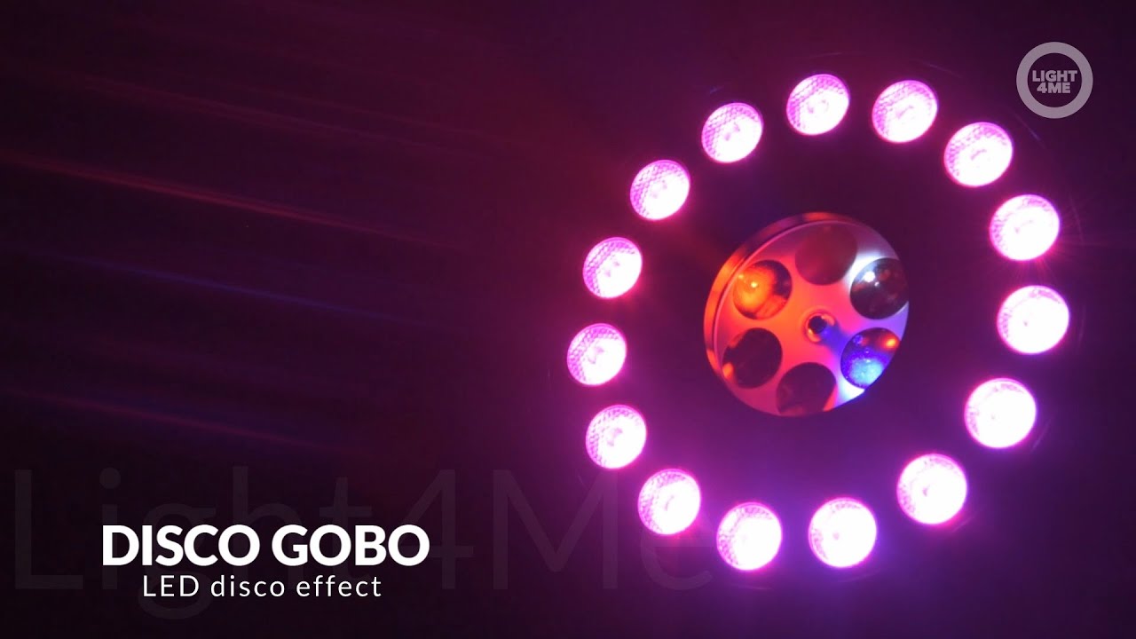 Light4Me Disco Gobo – reflektor sceniczny LED PAR ••• lektor PL - YouTube