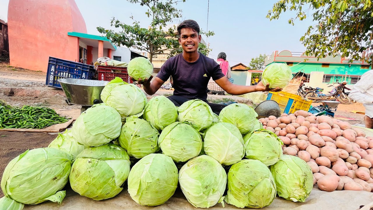Today I Bought And Sell *Cabbage* In The Local Village Market - How ...