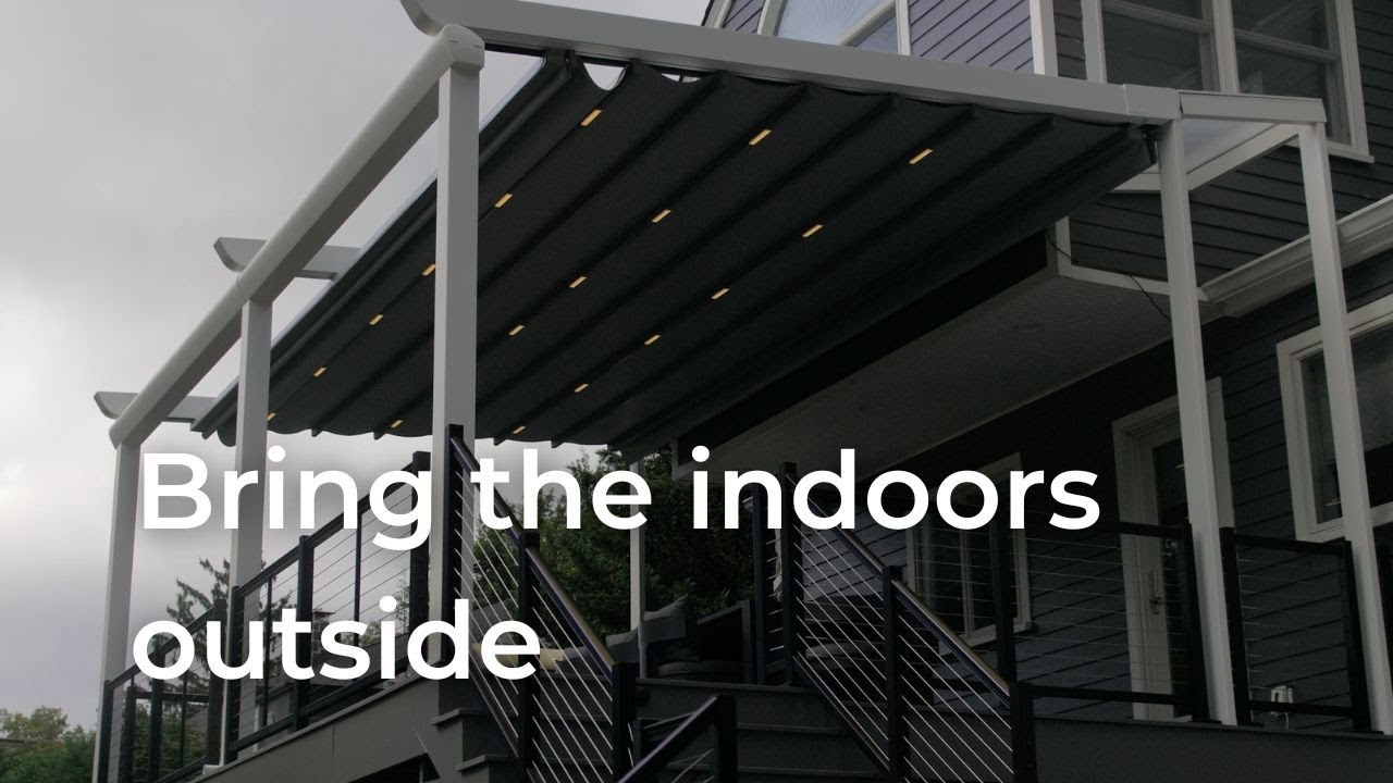 Retractable Motorized Pergola in Scarsdale, NY - YouTube