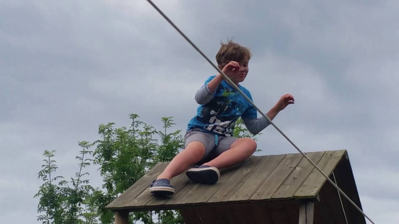 Kid gets zapped by powerline - YouTube