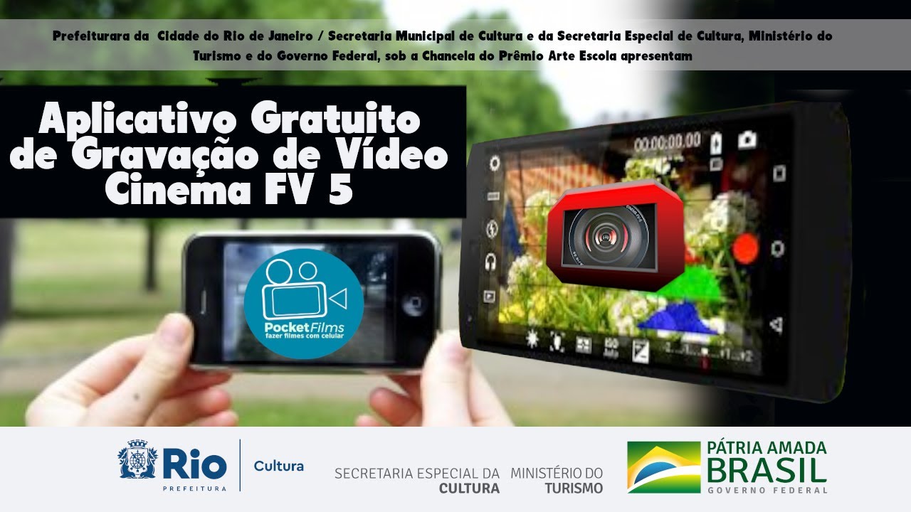 Aplicativo para gravar vídeos Cinema FV 5 gratuito / Pocket Films Aula ...