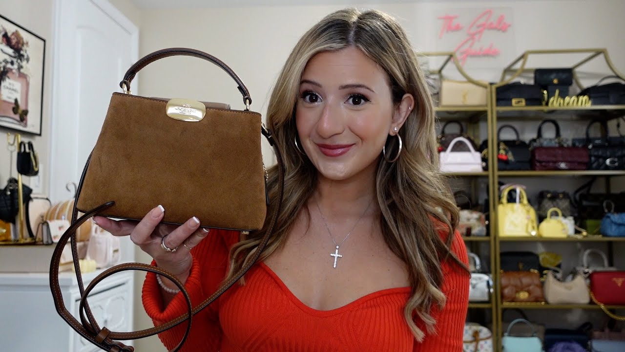 Coach Eliza Mini Top Handle Suede Bag Review & Comparison! 🧸 - YouTube