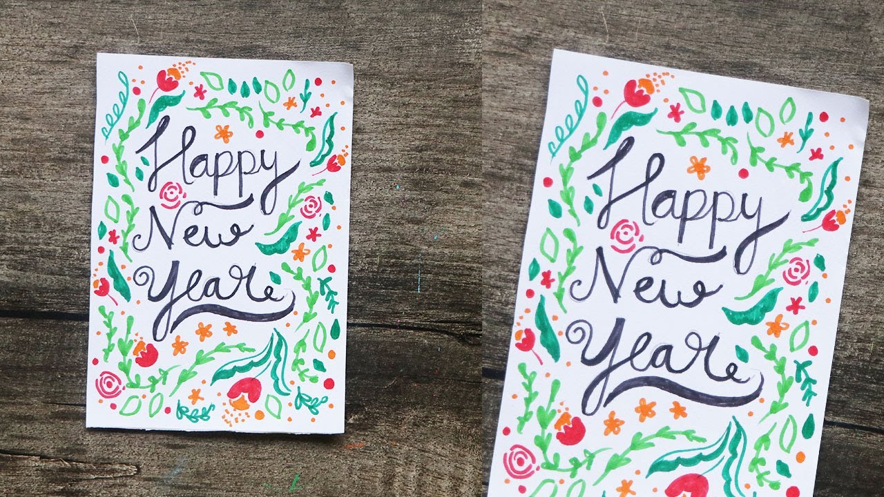 Happy new year card | unique gifting ideas | Diy handmade greeting card ...