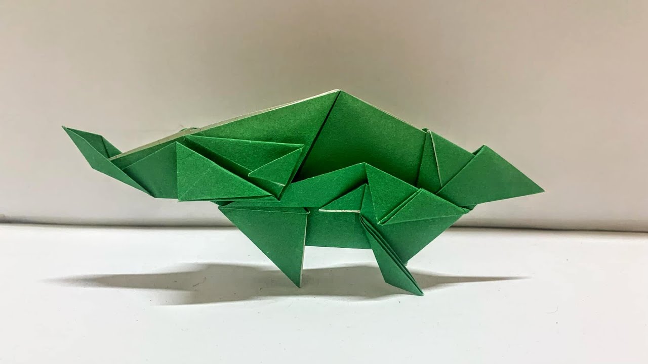 Origami Dinosaur Ankylosaurus | How to make Dinosaur Ankylosaurus ...