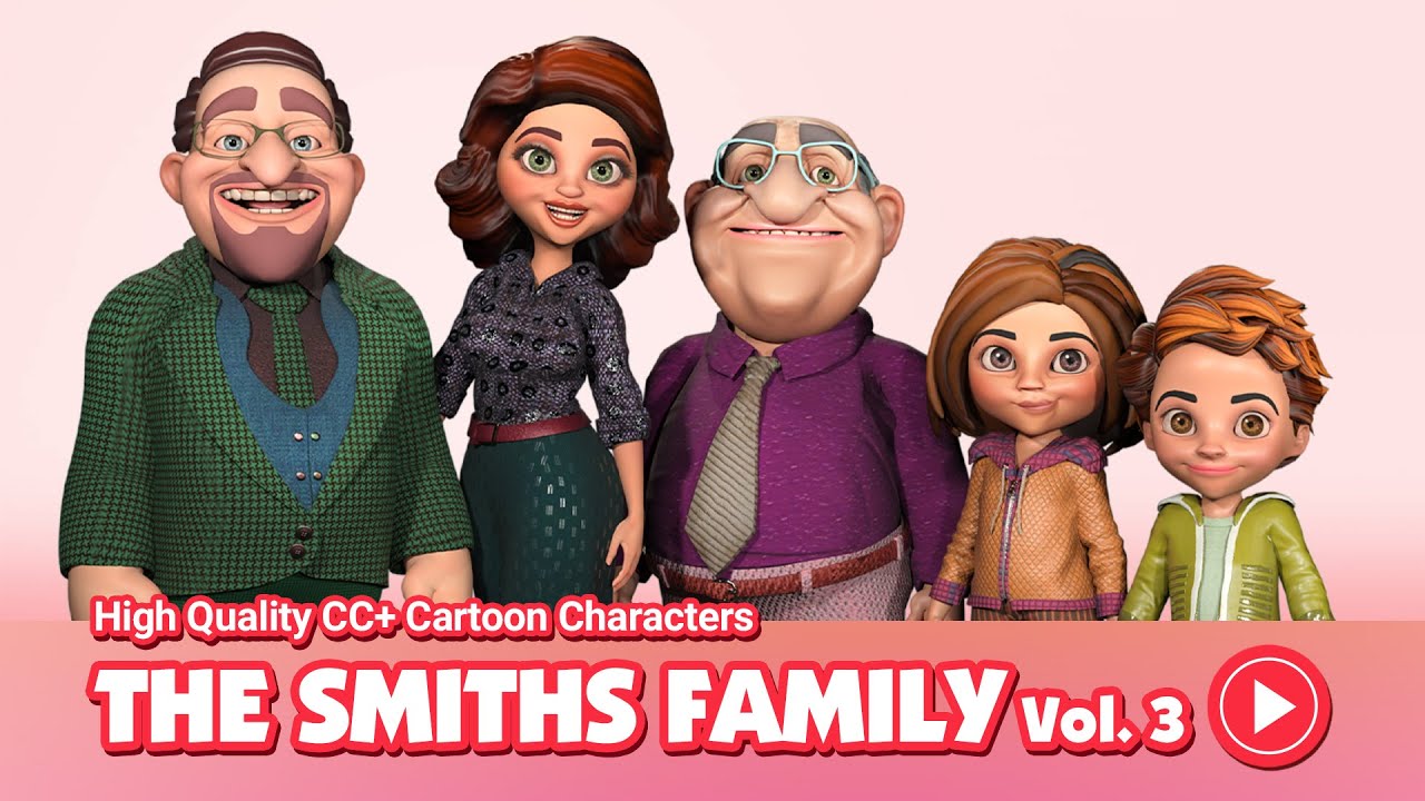 3D Characters of Cartoon-Style - The Smiths Family Vol.3 by Junaid ...