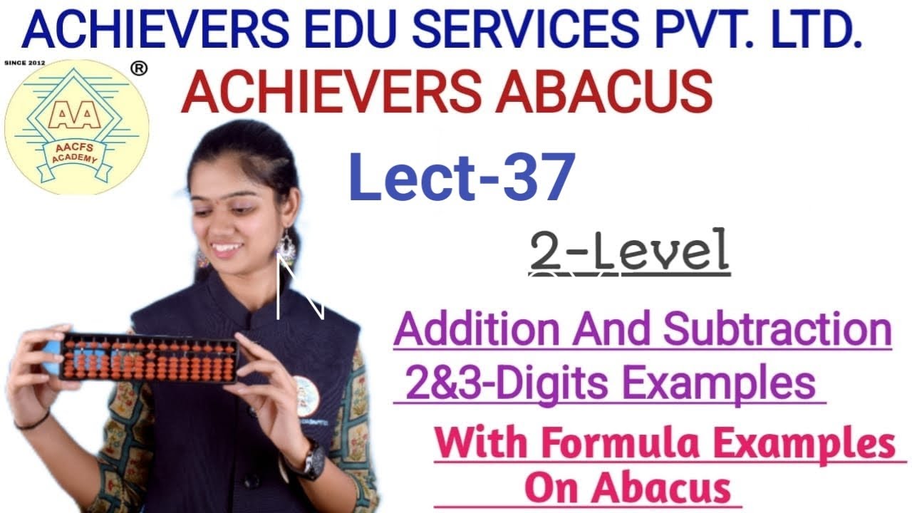 Abacus Addition & Subtraction//Abacus 2& 3-Digits Examples On Abacus ...