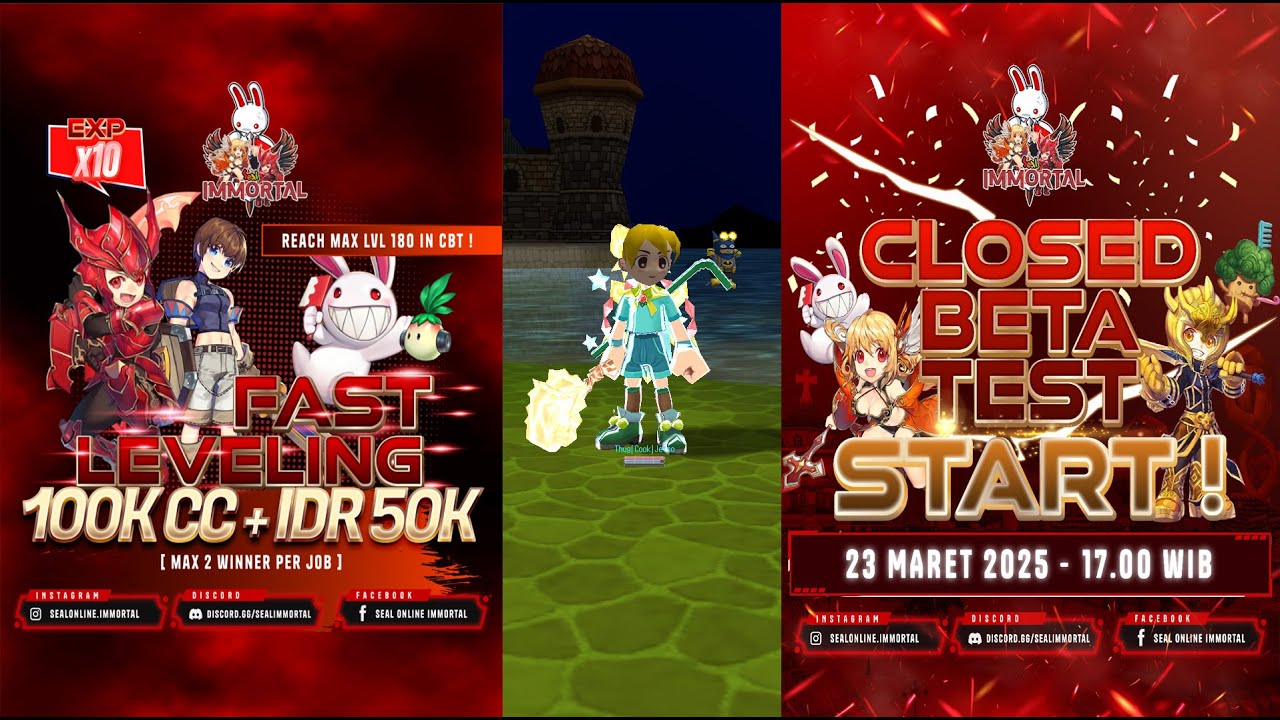 🔴 LIVE SEAL IMMORTAL : MAX KAN LEVEL NYA RAIH HADIAH NYA #CBT DAY 2 ...
