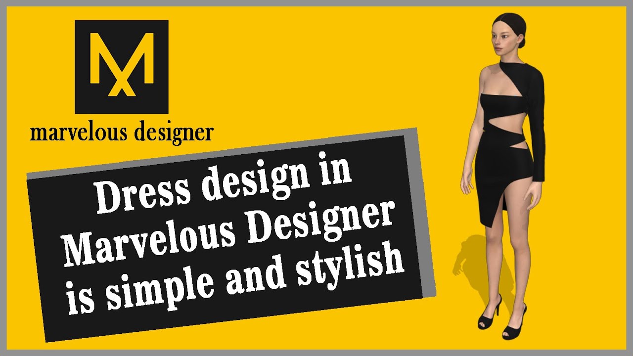Dress design in Marvelous Designer is simple and stylish - YouTube