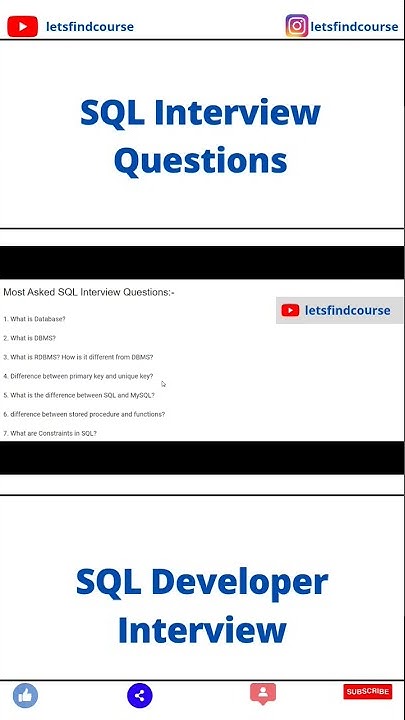 (Most Asked) SQL Interview Questions #sql - YouTube