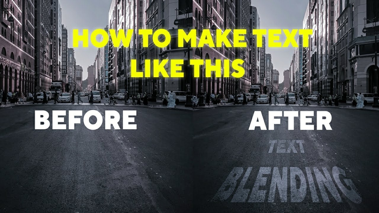 ADOBE PHOTOSHOP TUTORIAL | BLENDING TEXT - YouTube