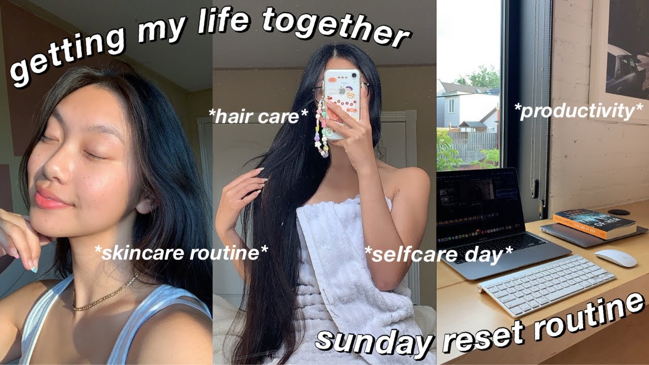 sunday reset routine: hair care routine, skincare routine & journaling ...