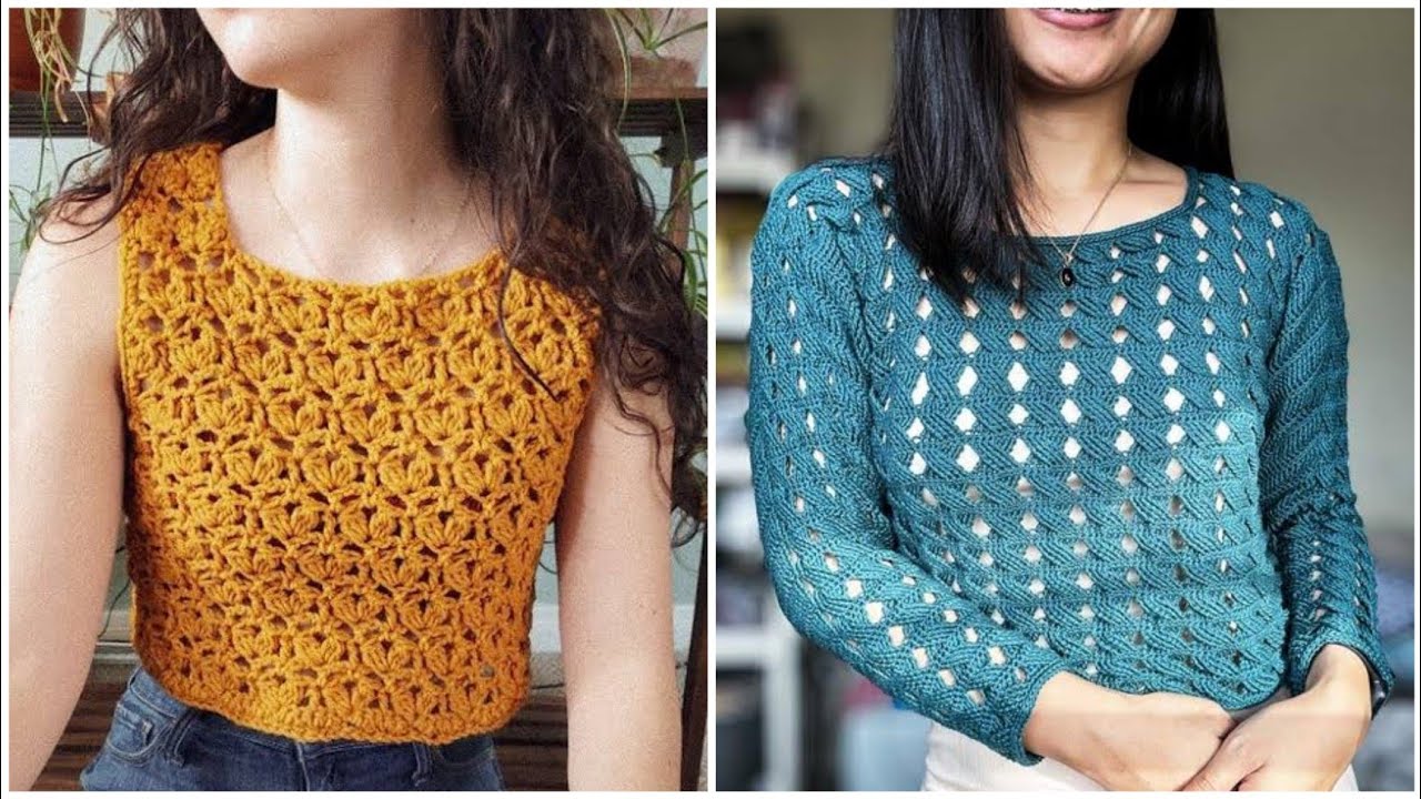 Stylish & Beautiful Crochet Tops Designs For Girls & Women/Crochet Tops ...