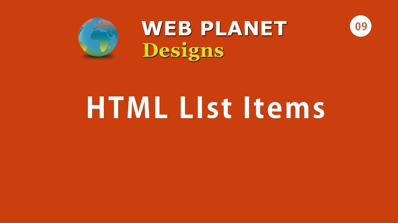 html list items - YouTube