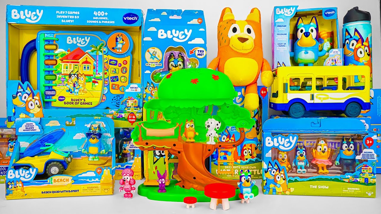 Bluey Toy Collection Unboxing Review 🌳 Bluey Treehouse Playset | Bluey ...