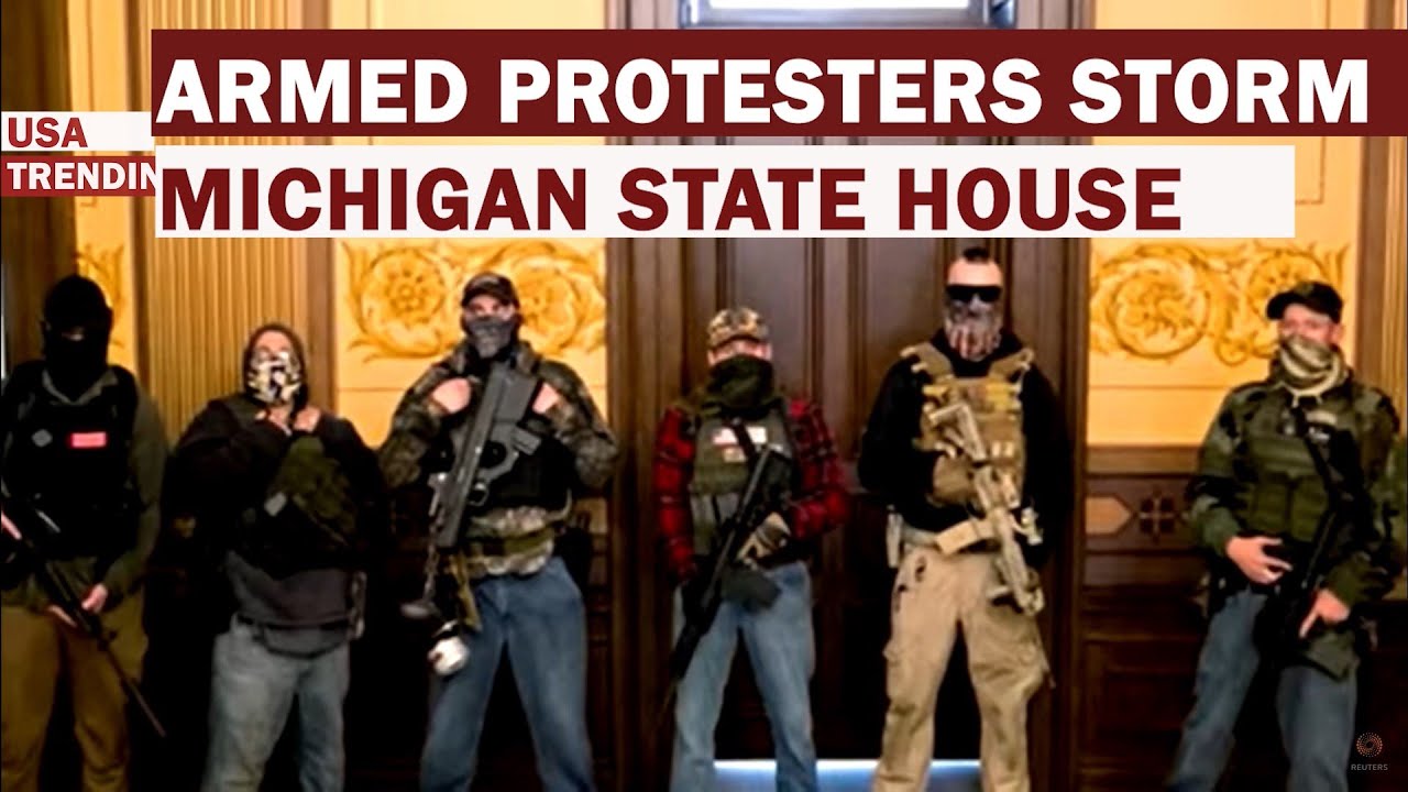 Armed Protesters Storm Michigan State House Over COVID-19 Lockdown ...