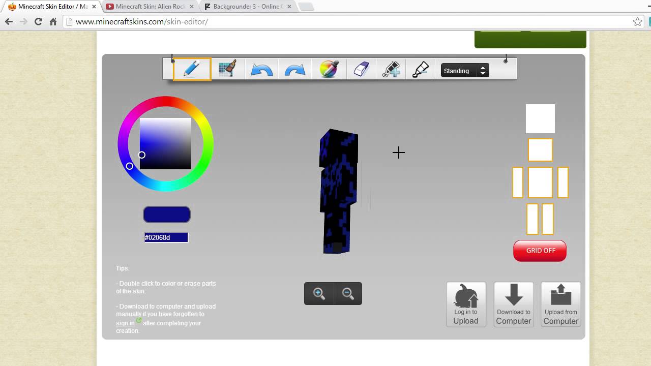 Minecraft Skin - Electro Creeper! - YouTube