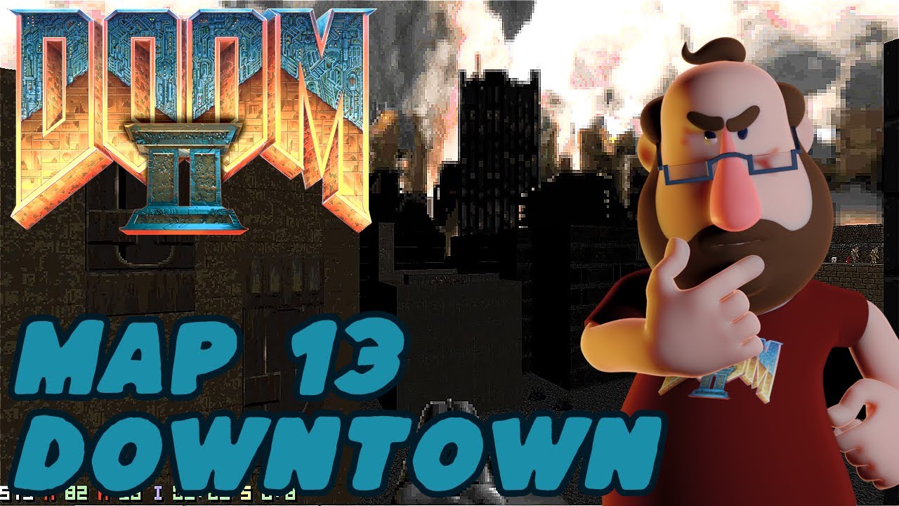 Doom II Map 13 - Downtown [ NO COMMENTARY ] - YouTube