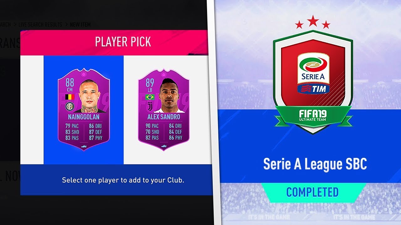 SERIE A LEAGUE SBC! (FIFA 19 Trading Guide) - YouTube