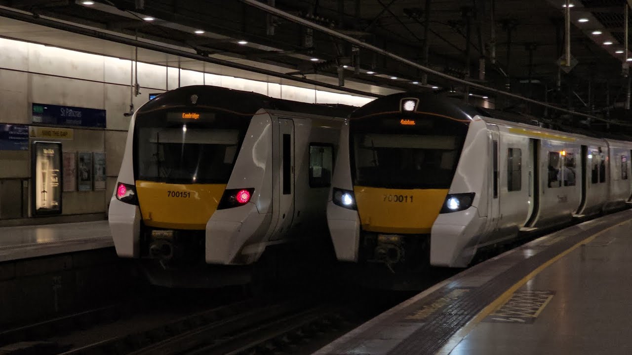 Trains at London King's Cross St Pancras | Thameslink Trains! Class 700s 16.07.24 - YouTube