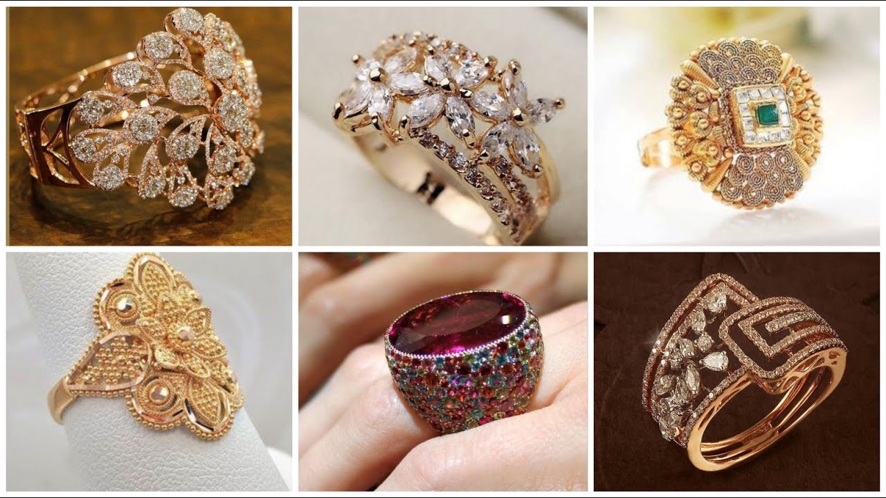 Gorgeous & Elegant Gold Stones 60 Rings Designes - YouTube