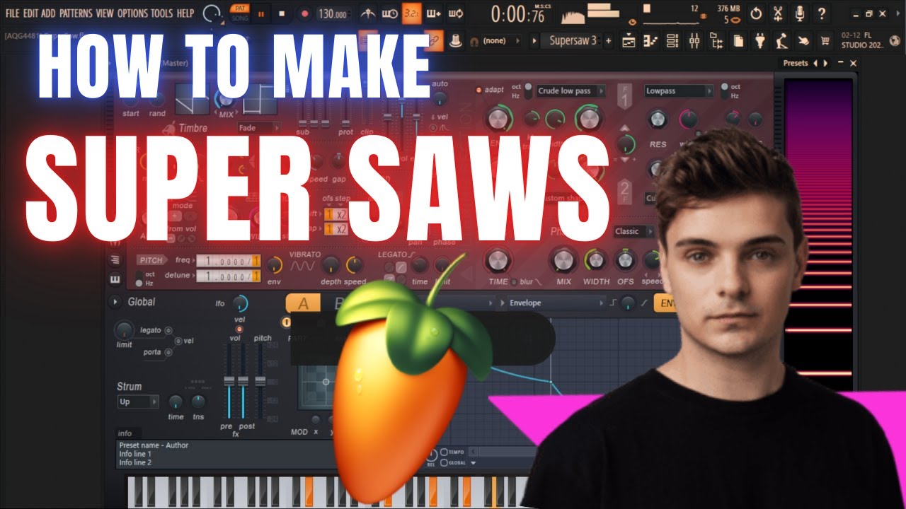 How to make SUPER SAWS in Harmor - FL Studio 24 - YouTube