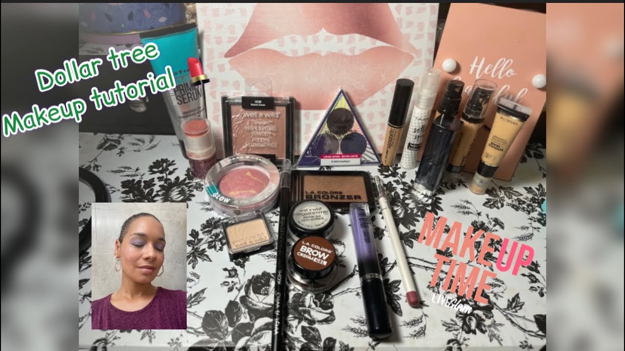 Dollar tree full face makeup tutorial 💁🏽‍♀️ - YouTube