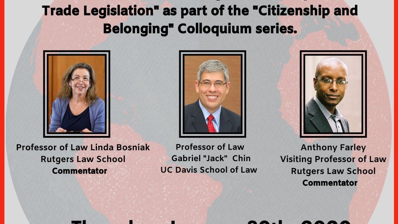 Lecture by Gabriel J. Chin on “Birthright Citizenship and Slave Trade ...