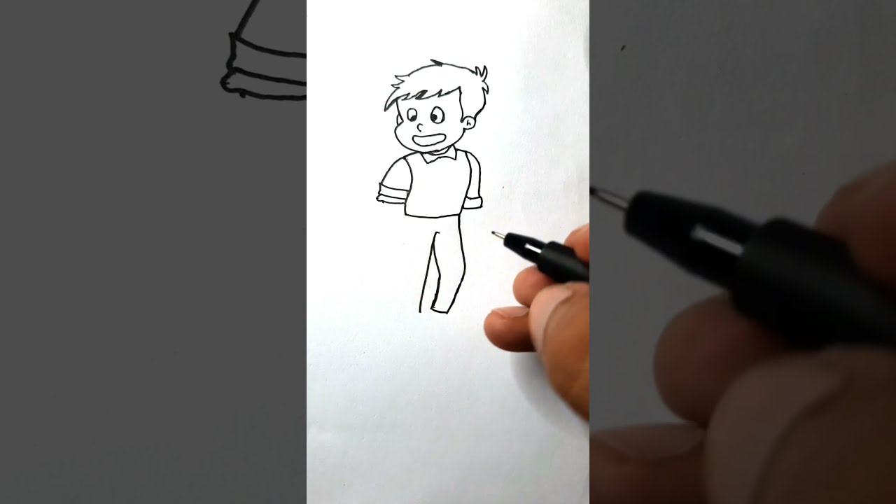 Drawing Masaru Kondo Easy | Hagemaru #shorts - YouTube
