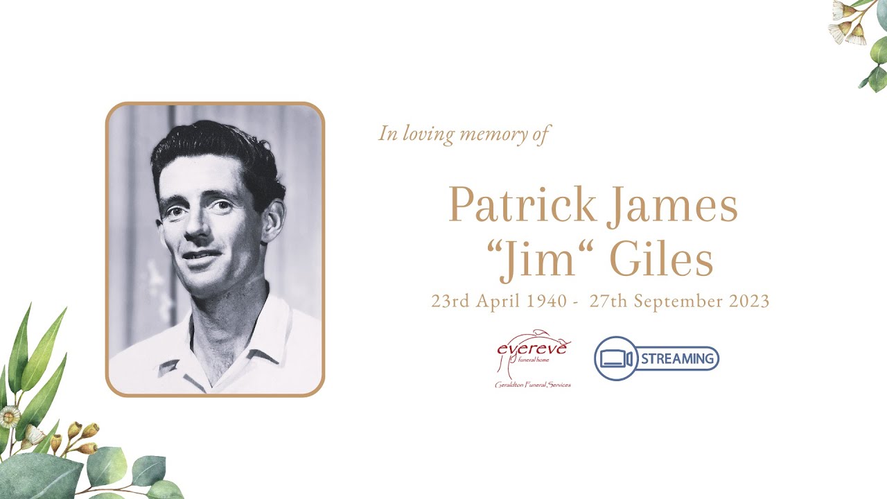 Livestream of the funeral service for the late Patrick James "Jim ...