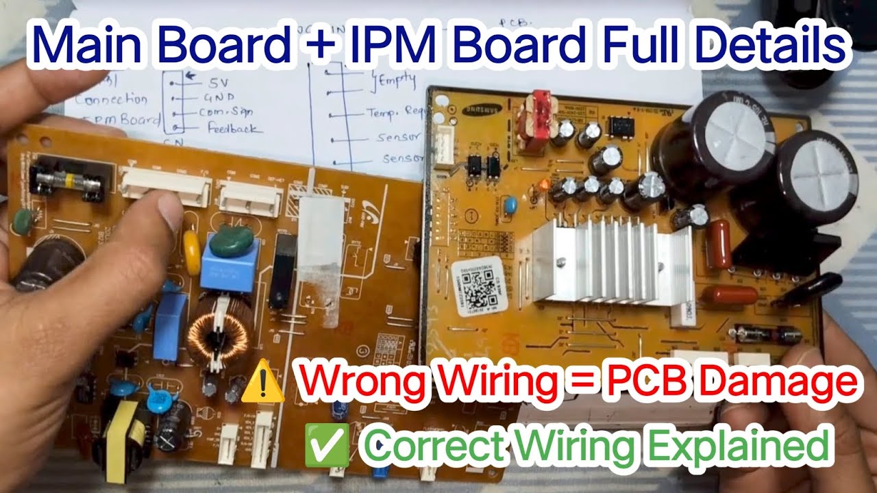 Samsung Fridge PCB Wiring Diagram Explained 🔧 | Main Board + IPM Board ...