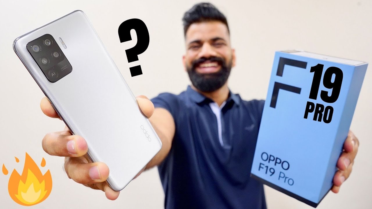 OPPO F19 Pro Unboxing & First Look | AI Color Portrait Video | AMOLED ...