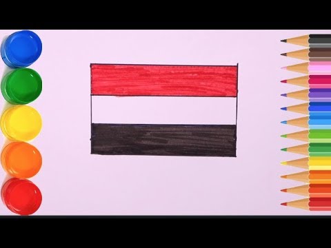 How to Draw Flag Of Yemen - Drawing For Kids - YouTube