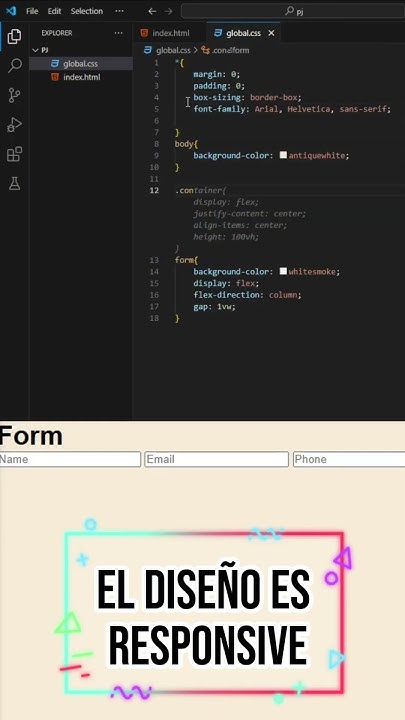 Crear formulario atractivo con HTML y CSS - YouTube