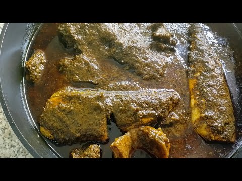 Nigerian Black Soup With Dried Scent And Uziza Leaf | Nigerian Food @Ada's Kitchen