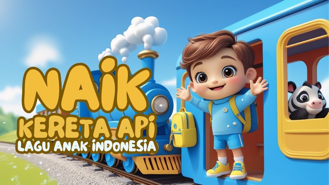 Naik Kereta Api • Lagu Anak Populer Indonesia • Animasi 3D Baby Gaza ...