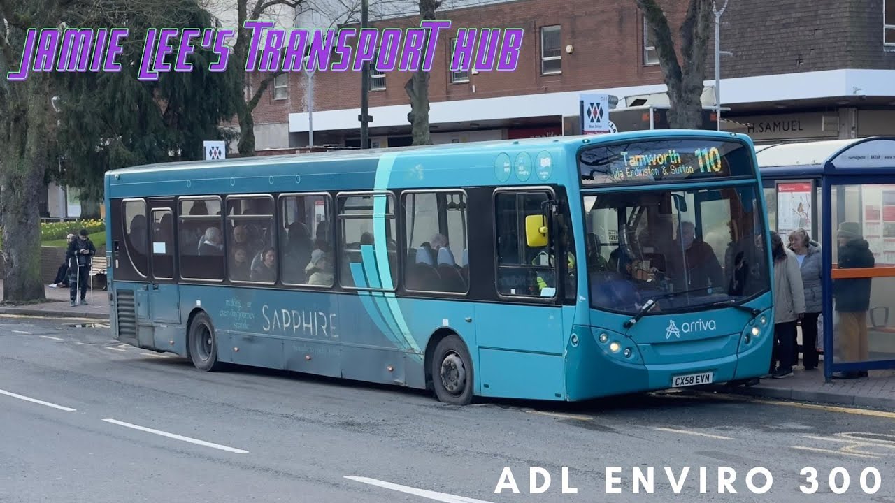 *KICKDOWN* Arriva Midlands North ADL Enviro 300 no 3581 on route 110 ...