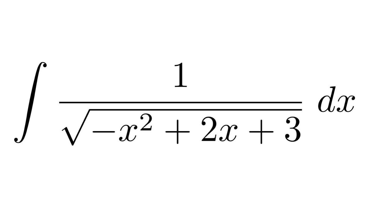 Integral Of 1 sqrt x 2 2x 3 substitution YouTube
