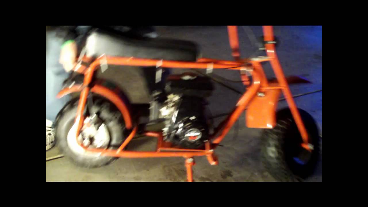 Baja Doodlebug Minibike Walk around Review and Startup - YouTube