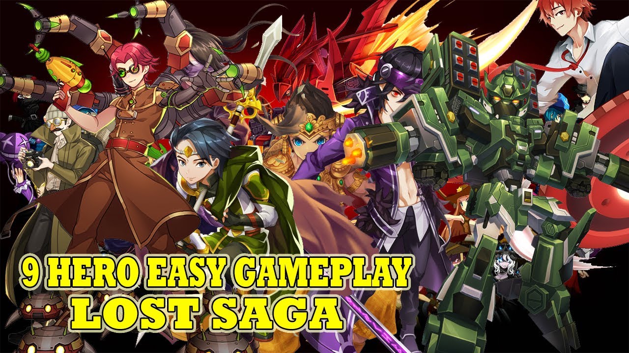 LOST SAGA - 9 HERO EASY GAMEPLAY *MENURUT GUE!! - YouTube